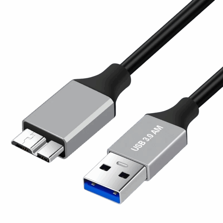 Câble Micro B USB 3.0 pour disque dur externe HDD, 0.5m, transfert de ...